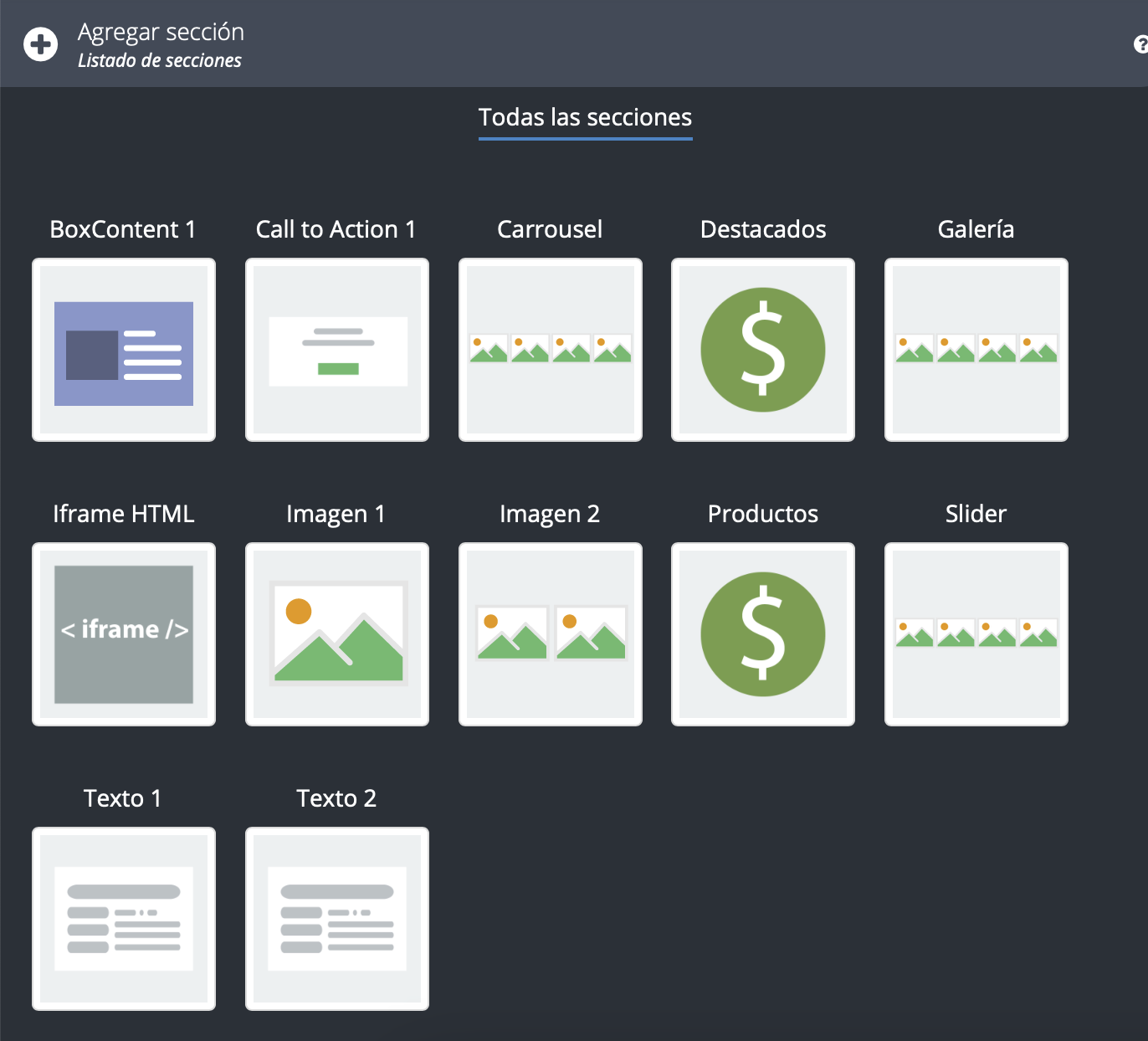 ¿Qué es una sección? Todo lo que tenés que saber - Ayuda Tiendastic